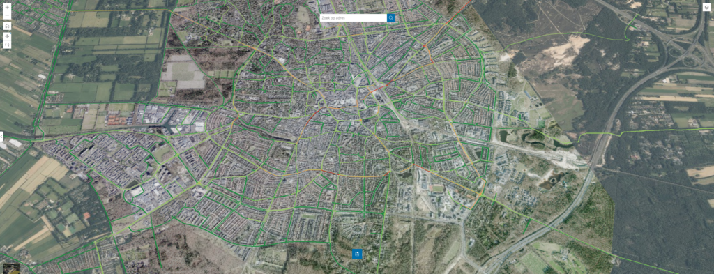 Weergave van de mobiliteitsvisie Hilversum - Analyze